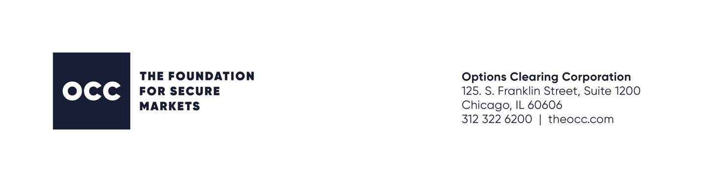 OCC - Letter to Clearing Member Firms - OCC To Lower Costs for Users of ...